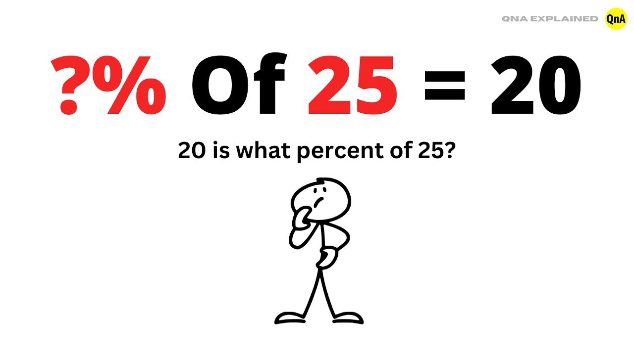 20 is what percent of 25 ? - QnA Explained - YouTube