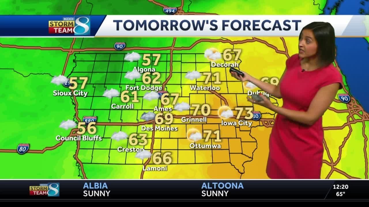 A picture perfect spring day with rain chances by the end of the week ...