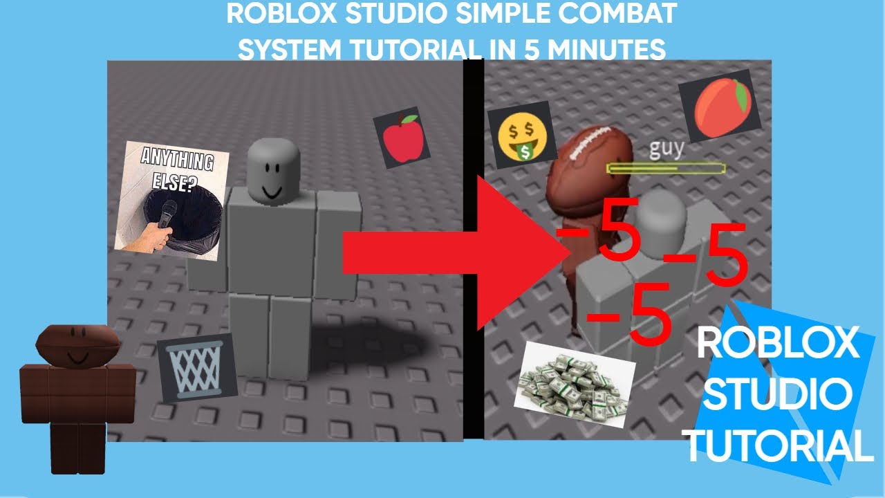 ROBLOX STUDIO HOW TO MAKE A SIMPLE COMBAT SYSTEM IN 5 MINUTES TUTORIAL ...