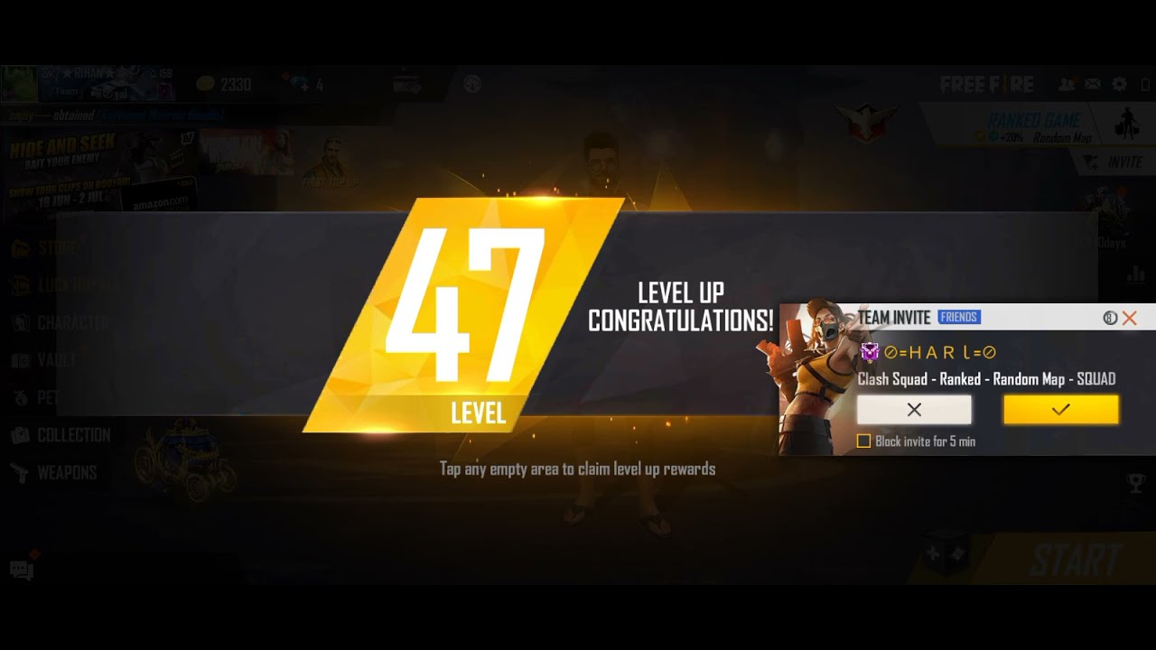 47 level up congratulations - YouTube