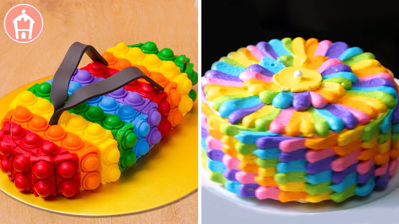 TOP Rainbow Cake Decorating Tutorials 😍🌈 Colorful Cake Designs - YouTube