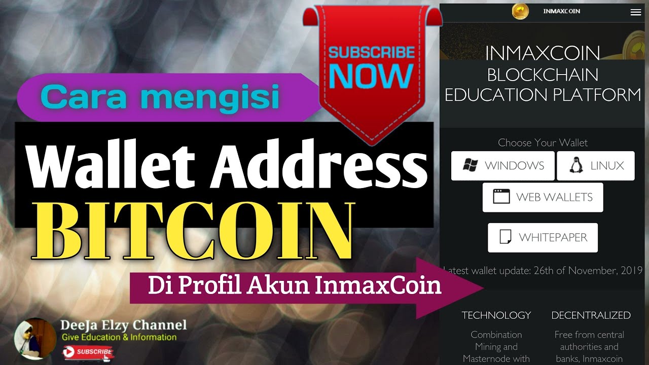 Cara mengisi Alamat Bitcoin di Menu Profil Akun InmaxCoin - YouTube