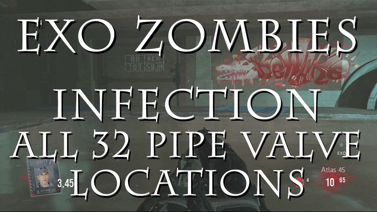 Exo Zombies: Infection - All Pipe Valve Locations for Easter Egg - YouTube