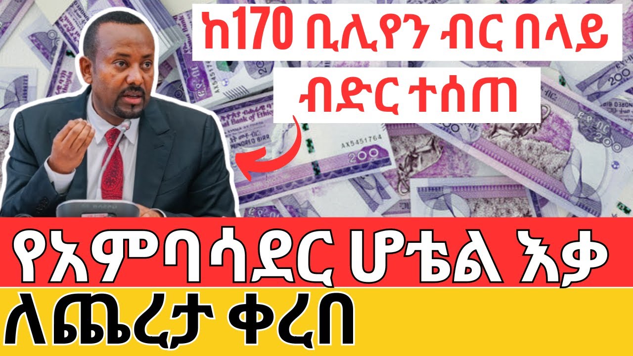 መንግስት ከ170 ቢሊየን ብር በላይ ብድር ሰጠ | የአምባሳደር ሆቴል እቃ ለጨረታ ቀረበ - YouTube
