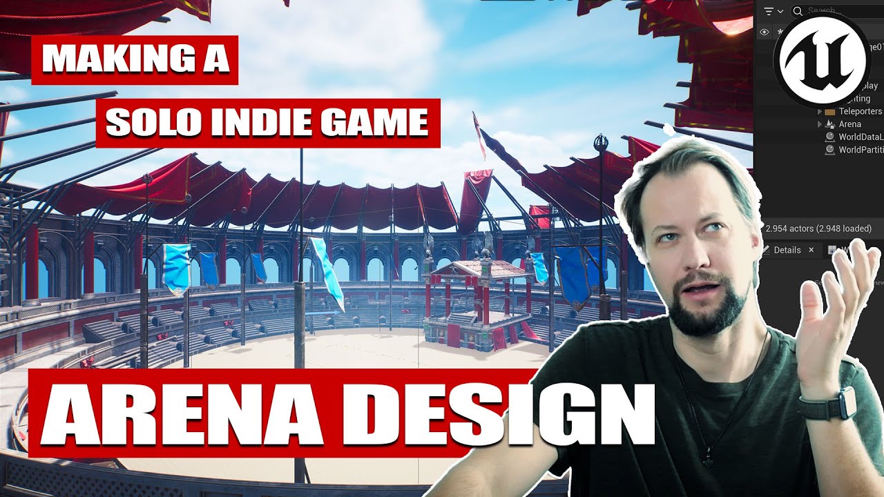 Designing the arena - Making a solo indie game in UE5 - YouTube