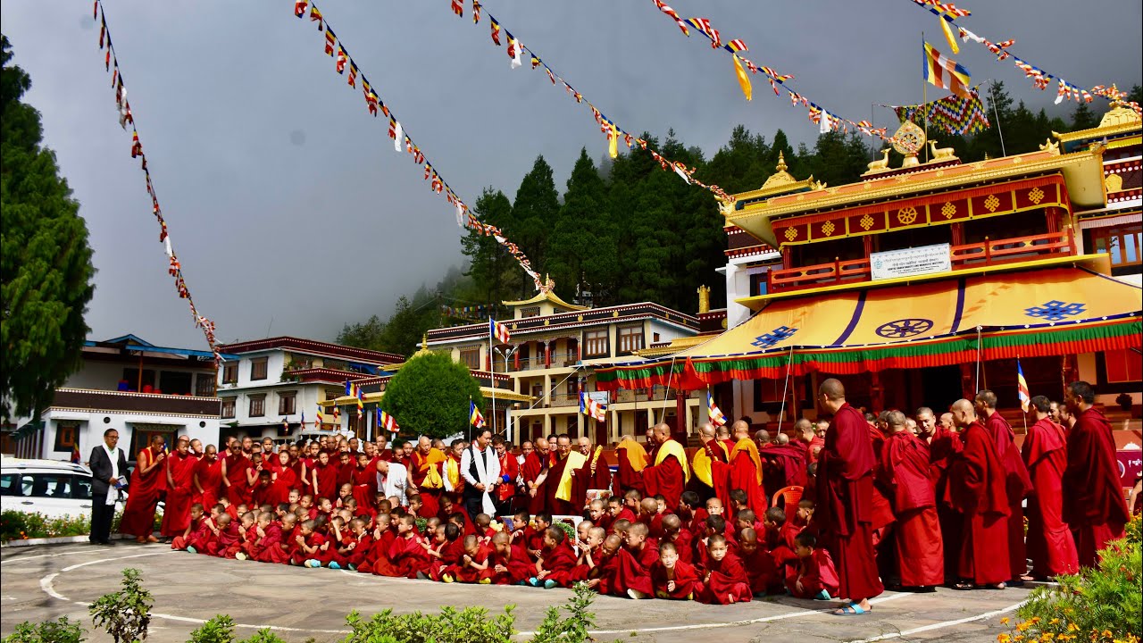 His Holiness the 12th Jamgon Tai Situ Rinpoche depart from Gontse Gaden ...