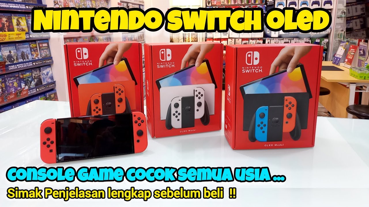 review nintendo switch oled lengkap | harga nintendo switch 2024 | jual ...