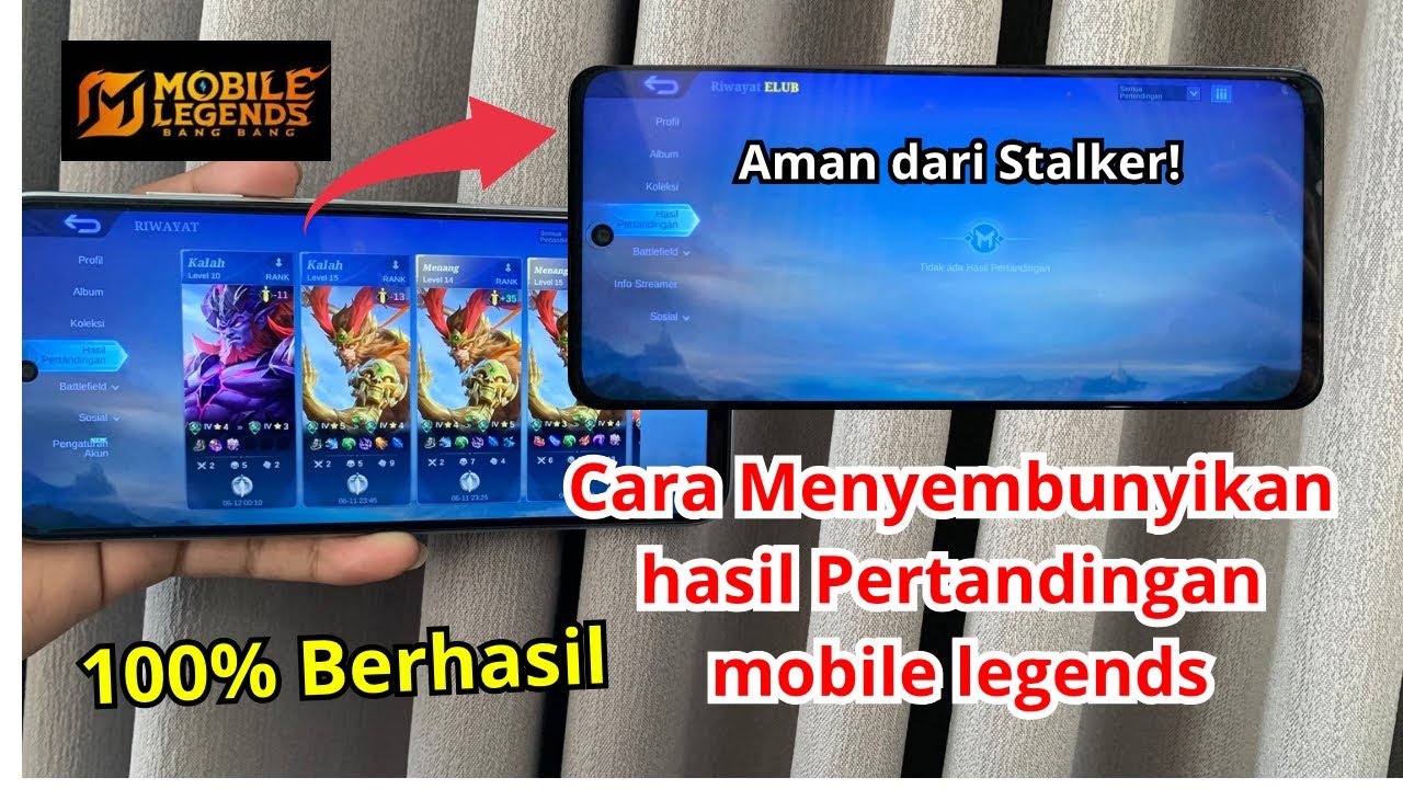 Cara Menyembunyikan Hasil Pertandingan Mobile Legend - YouTube