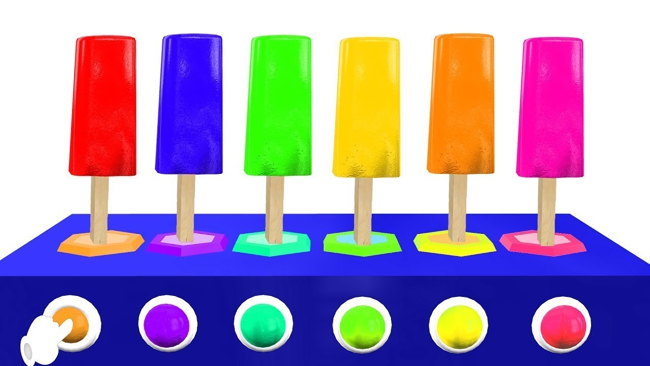 Learn Colors With Soft Ice Cream Popsicles machine For kids Children ...