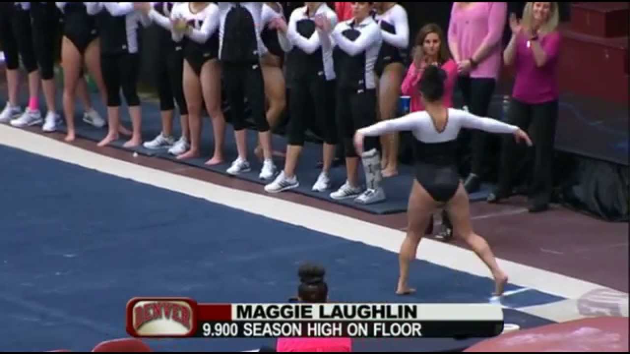 Maggie Laughlin (Denver) 2015 Floor vs Oklahoma 9.85 - YouTube