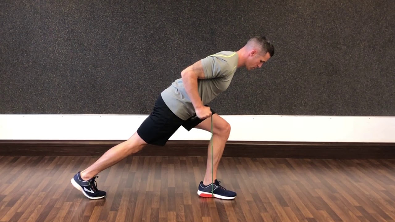 Split Stance Resistance Band Tricep Kickback - YouTube