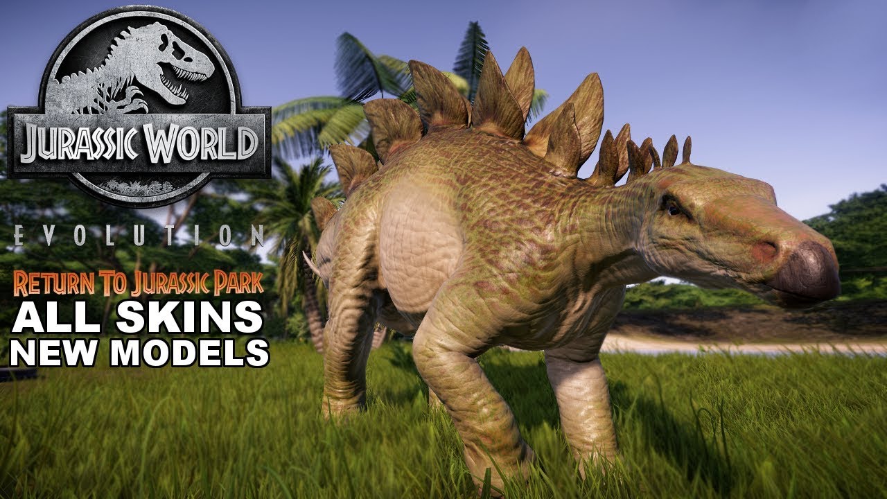 ALL NEW STEGOSAURUS MODELS AND SKINS IN RETURN TO JURASSIC PARK DLC ...
