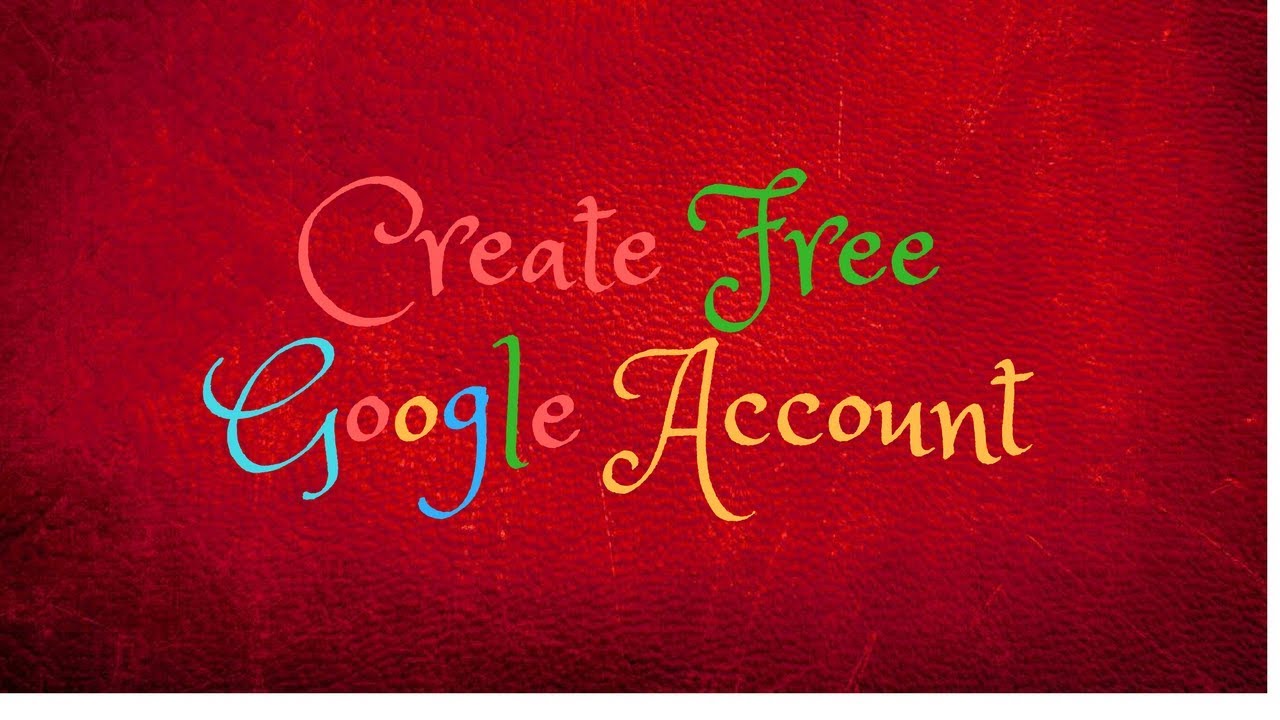 How to Create free Google Account!!! - YouTube