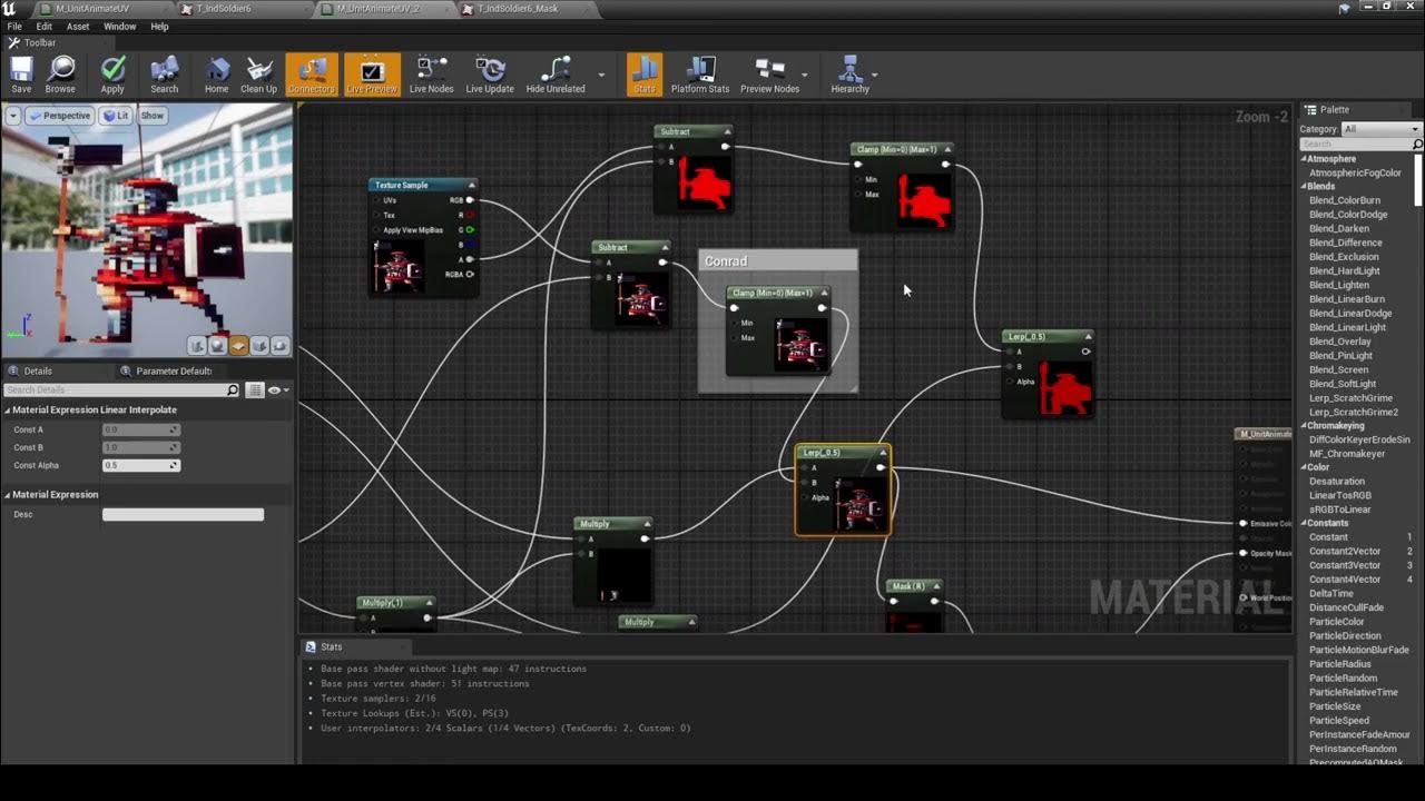 Unreal Engine 2D - How to animate 2d texture feet at runtime, no WPO - YouTube