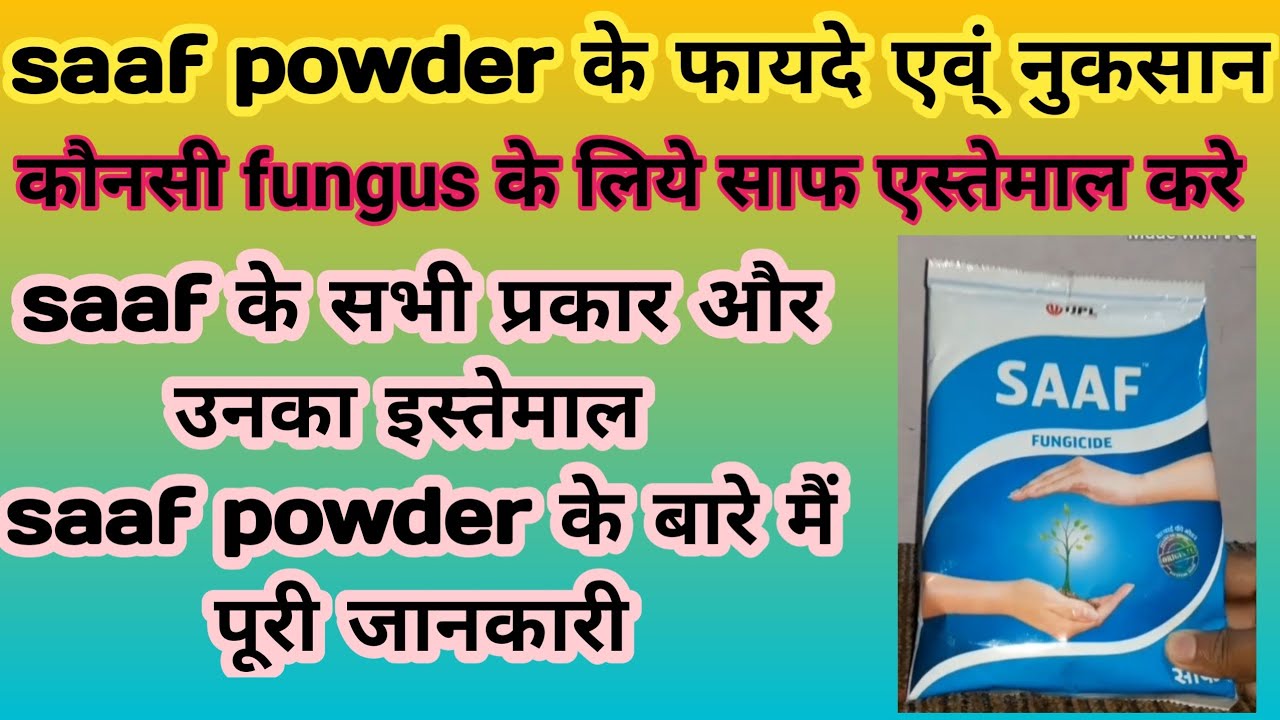 Saaf Fungicide | Saaf fungicide Powder in hindi | How to use saaf ...