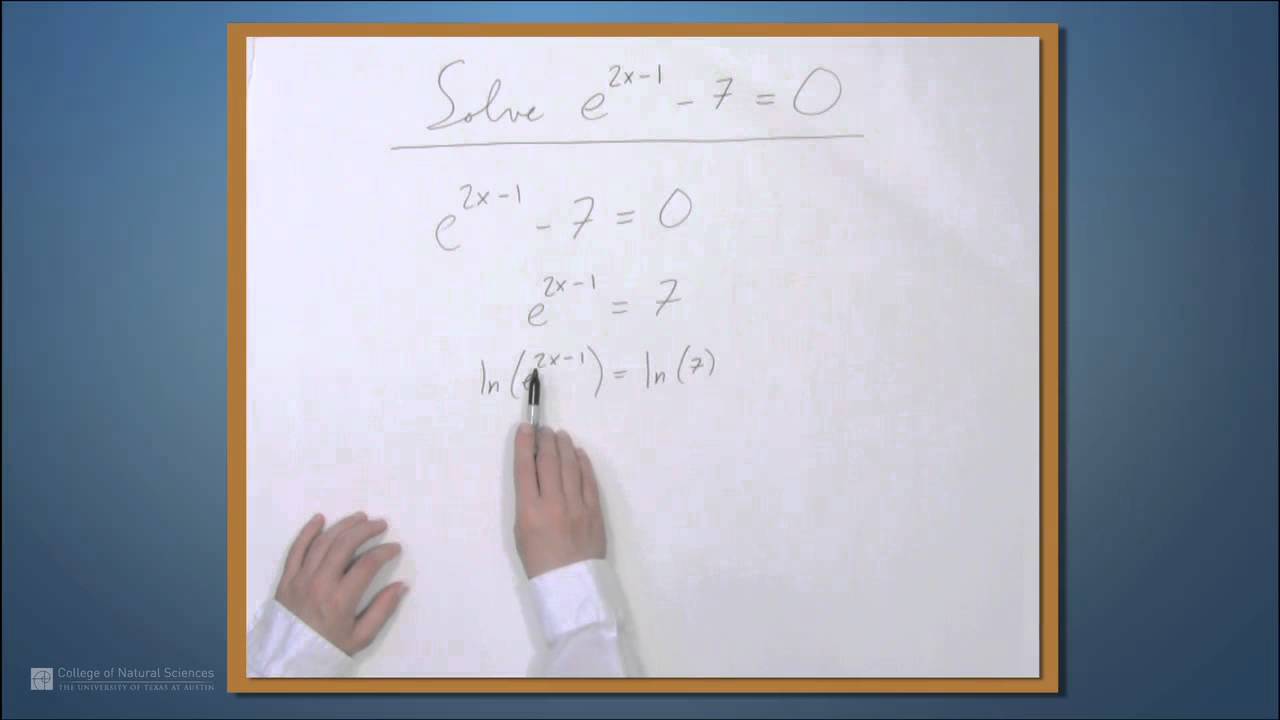 Solve E 2x 1 7 0 YouTube