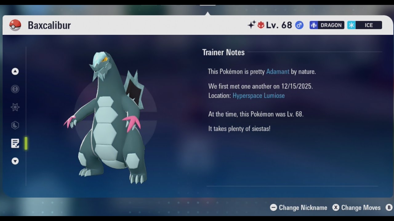 ALPHA Baxcalibur Shiny Hunt in Pokémon Legends ZA Mega Dimension DLC ...
