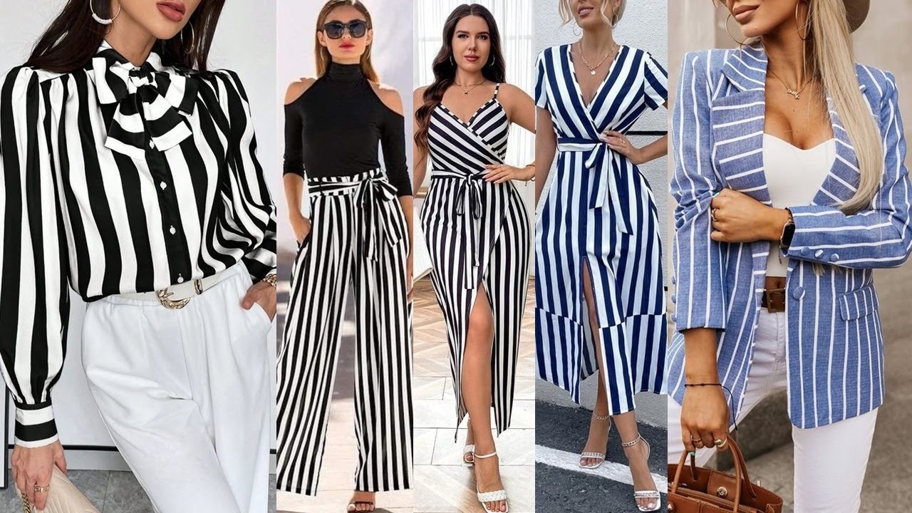OUTFITS CON ROPA RAYADA\ LOOKS CON ESTAMPADO DE RAYAS - YouTube