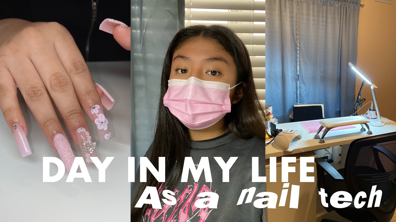 DAY IN MY LIFE AS A NAIL TECH - YouTube