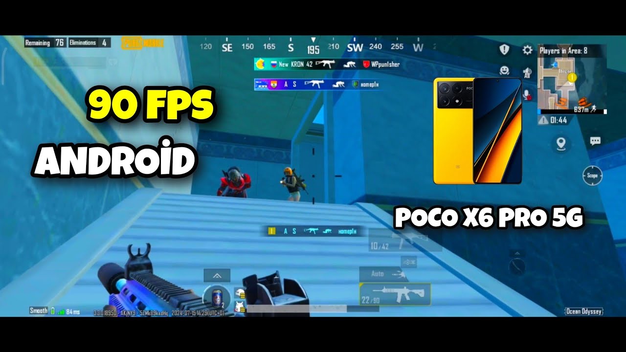 BEST 90 FPS 🔥 ANDROİD 😈 | POCO X6 PRO 5G 🚀 | ERANGEL GAMEPLAY 😍 | PUBG ...