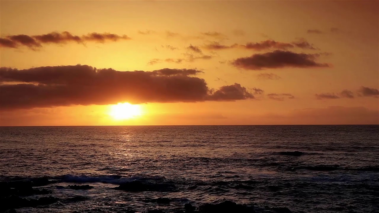 COPYRIGHT ROYALTY FREE ! A Beautiful Calm Ocean Sunset - YouTube