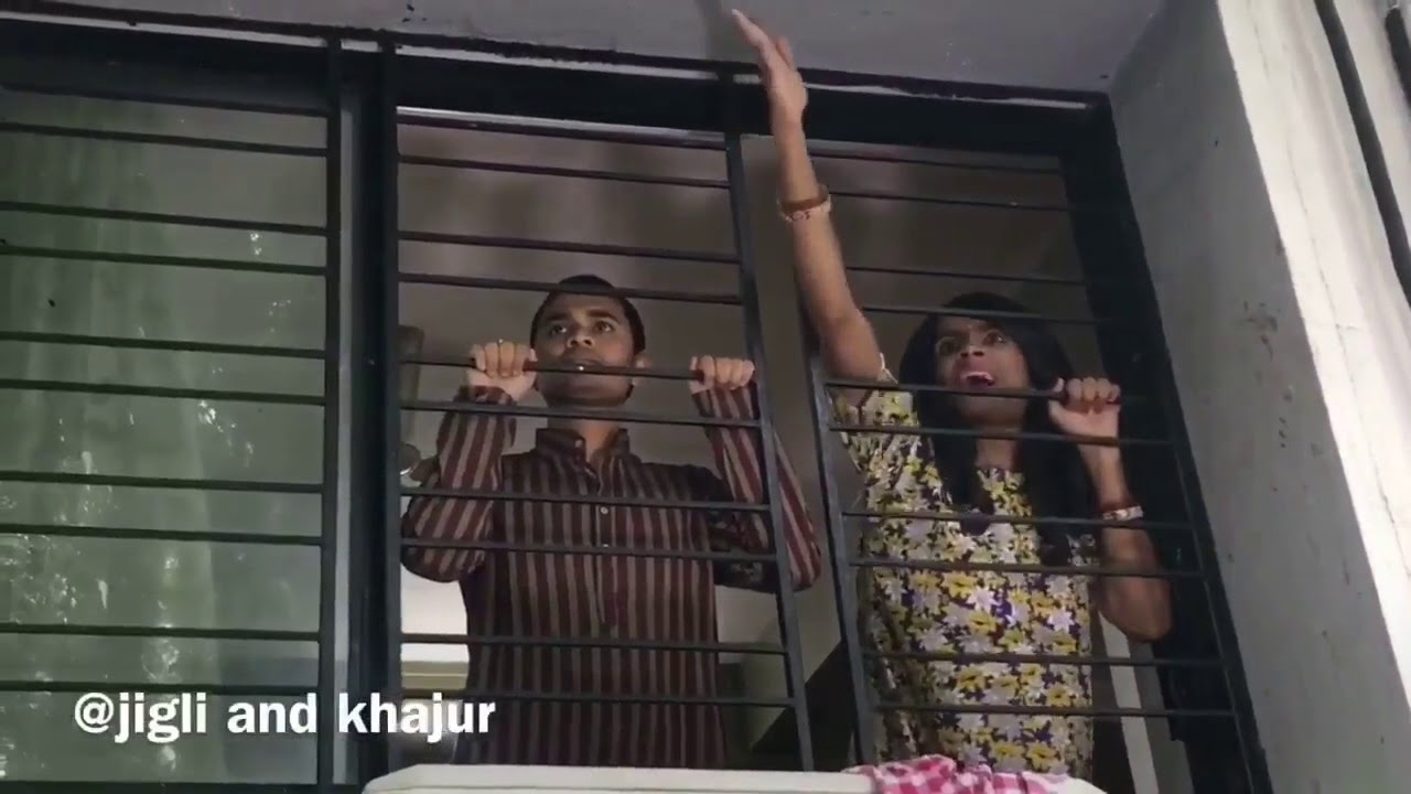 Jigli & Khajur Fight With Society Member Gujarati Comedy Video5 - YouTube