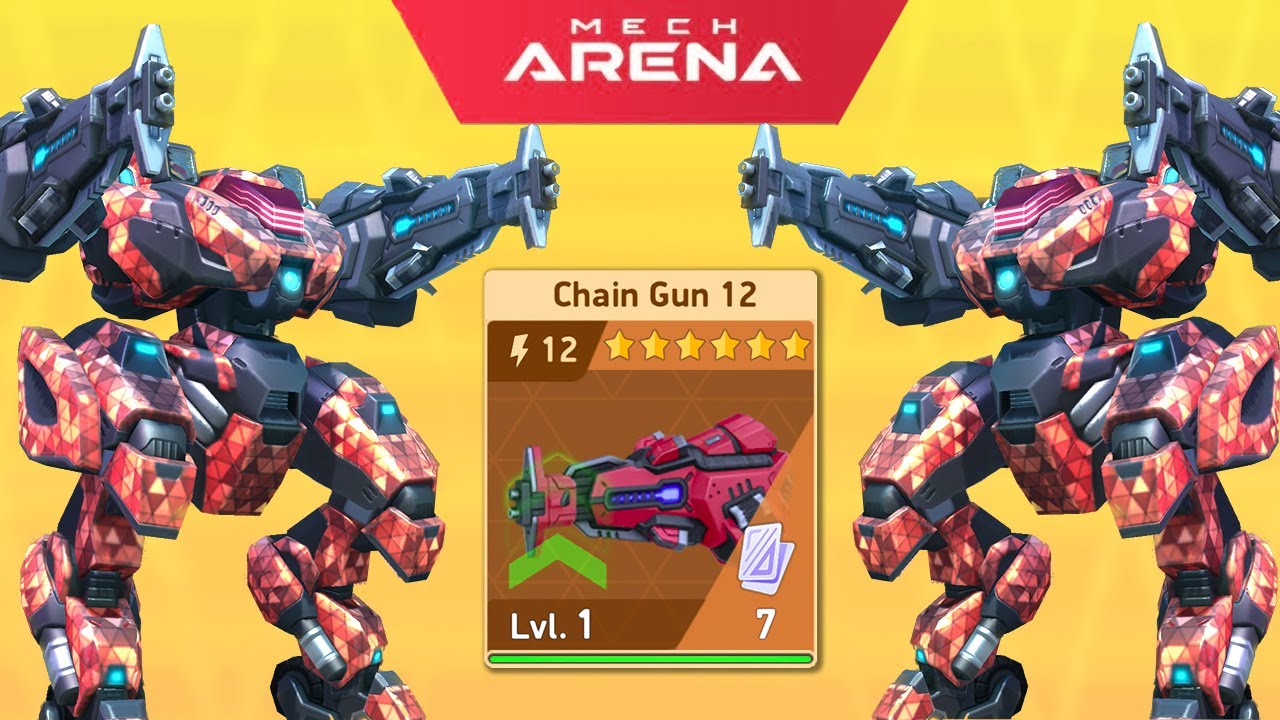 First Chain Gun 12 Gameplay | Bastion: 4s SHIELD COOLDOWN | Mech Arena ...
