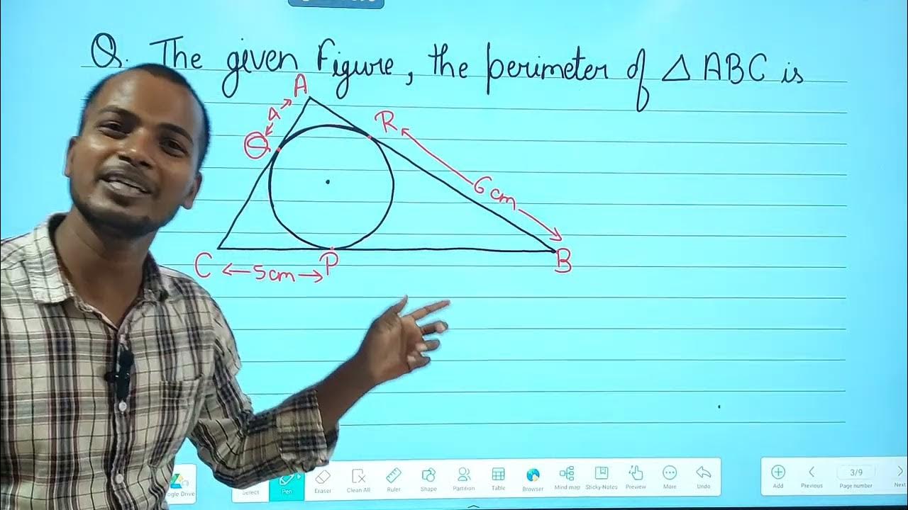 The given figure , the perimeter of triangle 🔺️ ABC is - YouTube