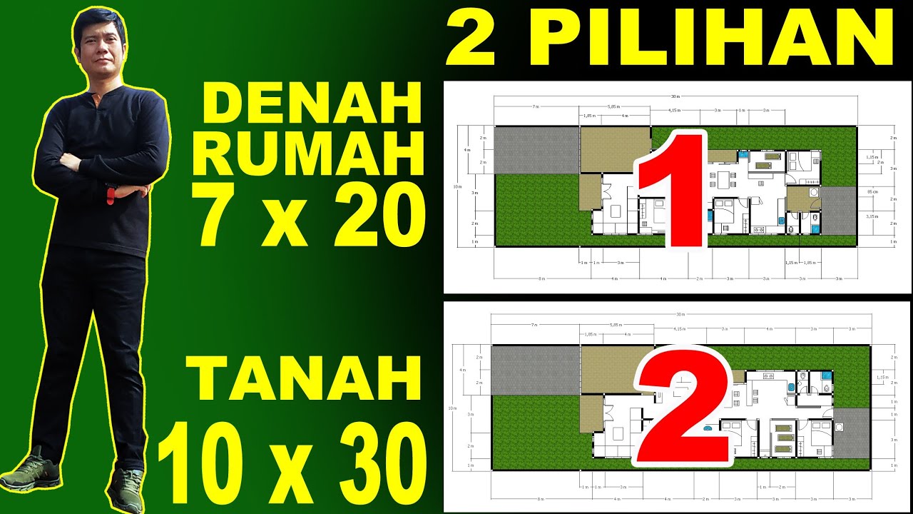 Jangan Bingung, Ini 2 Pilihan Denah rumah 7x20 sangat Menggoda Modelnya ...