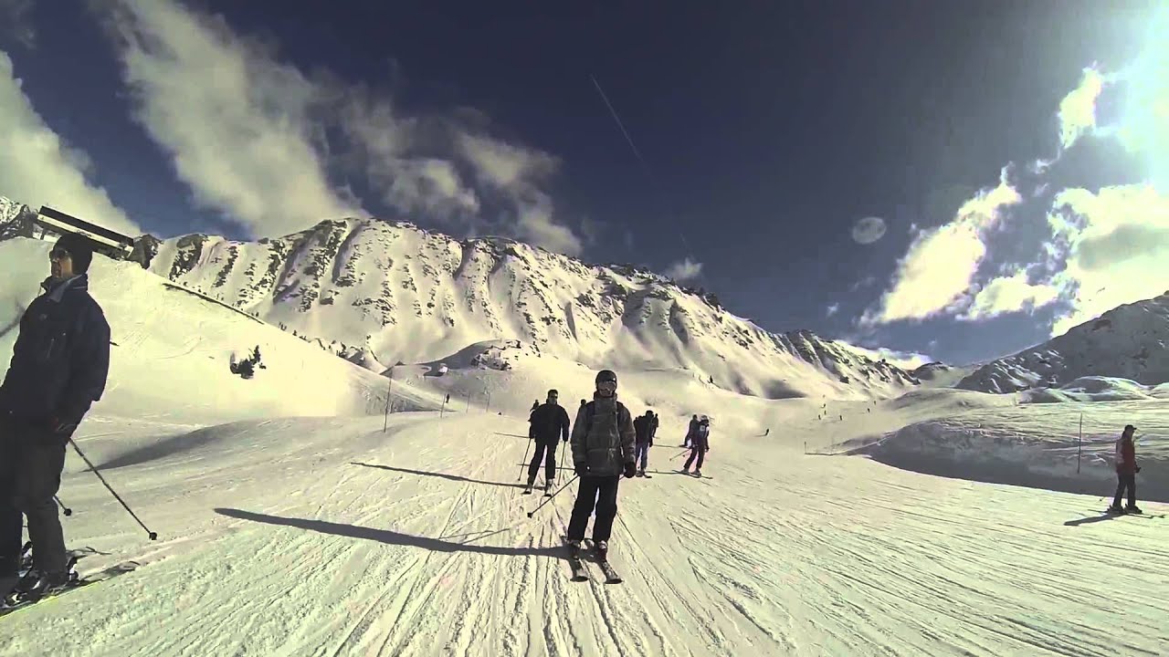 Les Coches Ski Map Winter walks : Plan Bois via Praz Salvard Montchavin ...