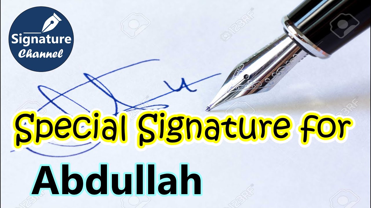 Abdullah Name Signature