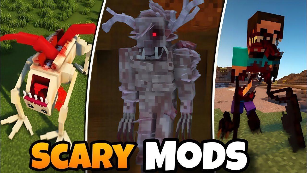 TOP 3 SCARIEST MODS IN MINECRAFT😰 || IMPOSSIBLE TO SURVIVE☠️ - YouTube