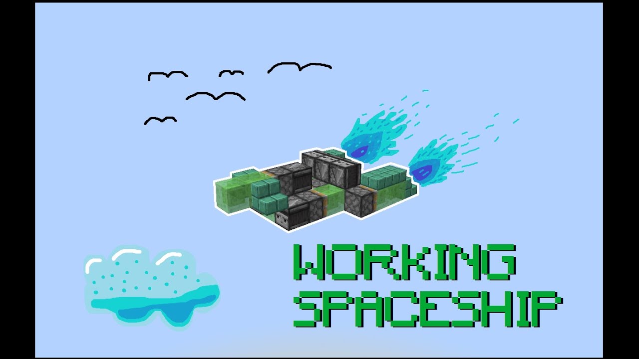 Minecraft: working redstone spaceship :) - YouTube