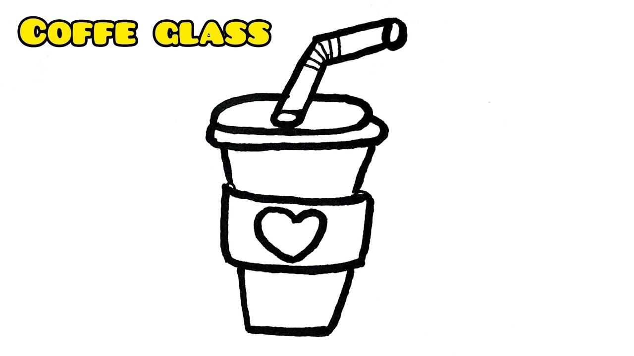 How To 2D Coffe Cup Simple for Kids || Drawing Lessons. Let's to draw A ...