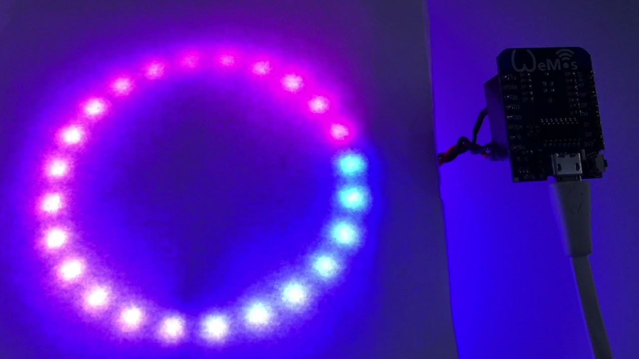 Neopixel Wemos Web server - YouTube