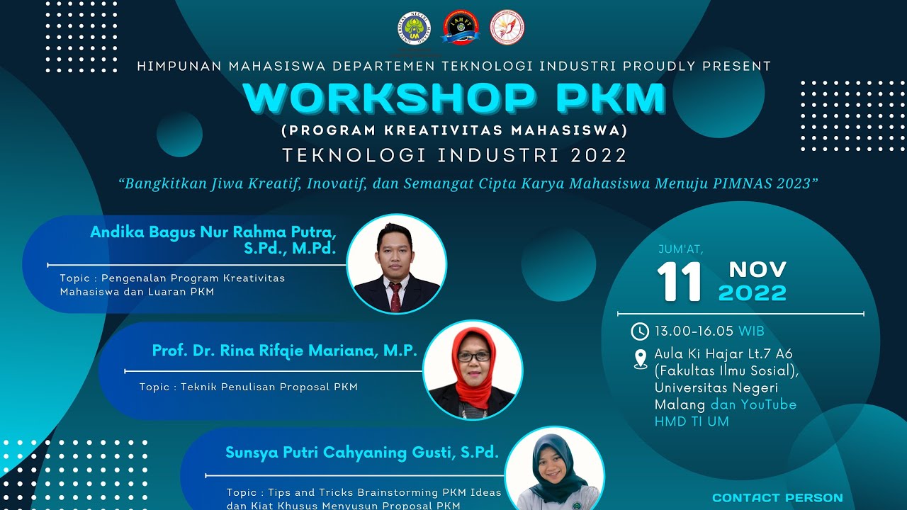 WORKSHOP PKM (Program Kerja Mahasiswa) 2022 - YouTube