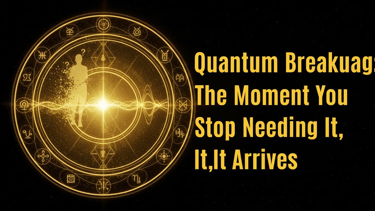 Quantum Breakthrough The Moment You Stop Needing It, It Arrives - YouTube