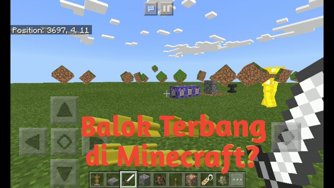 Minecraft PE - Cara Membuat Partikel Balok Terbang Terbang - YouTube