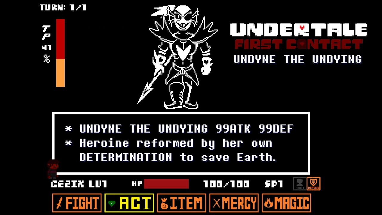 Undyne the Undying in UTFC! [Full Fight] (Near-perfect Crit Speedrun ...