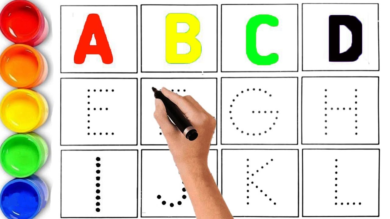 A to Z Alphabets, collection for writing along dotted lines, kids ...