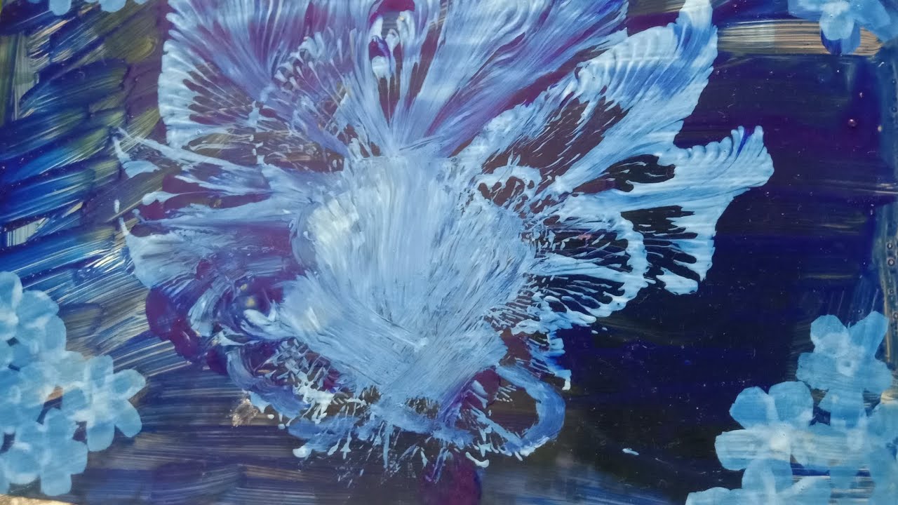 Painting on glass piece | New painting video | Kokna Crafts | - YouTube