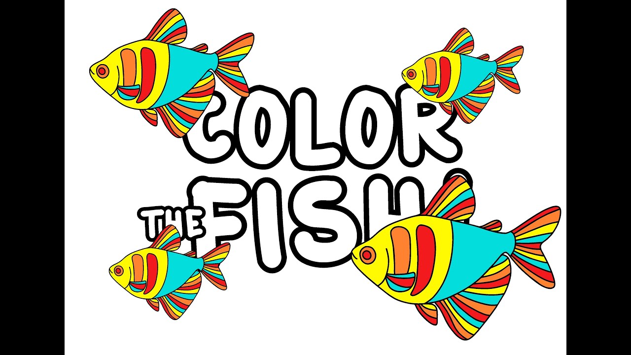 Coloring Fish 9: Black Widow Tetra - YouTube