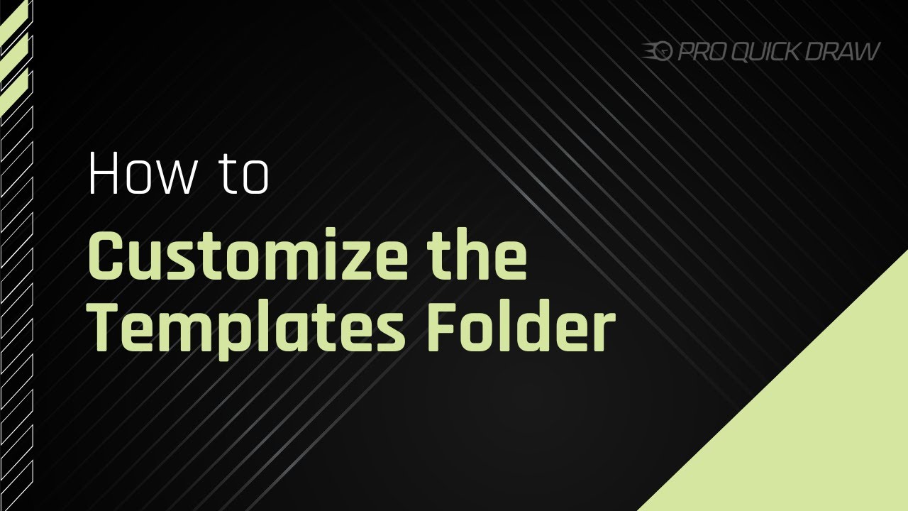 How to Customize the Template Folders - YouTube