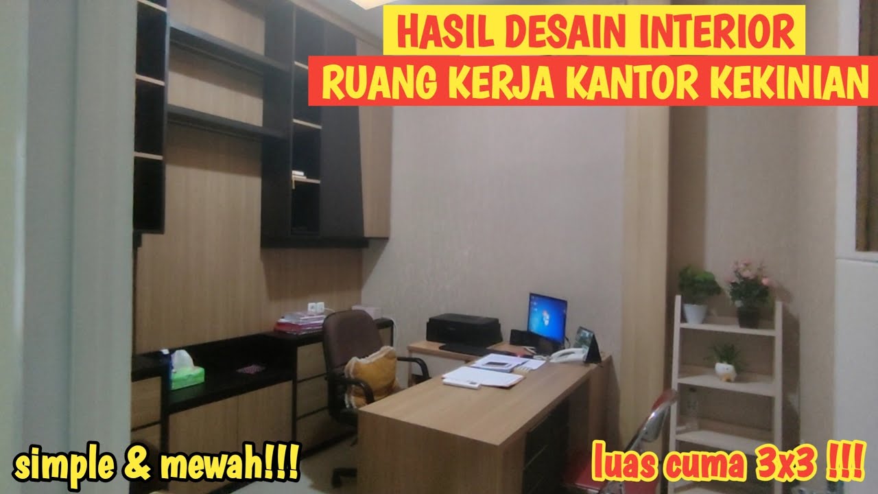 IDE DESAIN-HASIL DESAIN INTERIOR RUANG KERJA KANTOR MINIMALIS TAPI ...