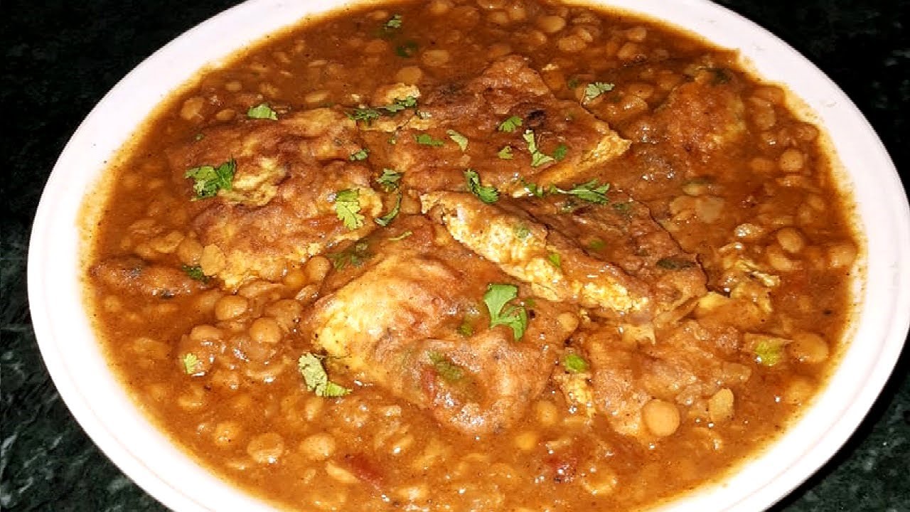 Omelet with Spicy Chana Dal | Chana dal anda recipe | anda dal recipe ...