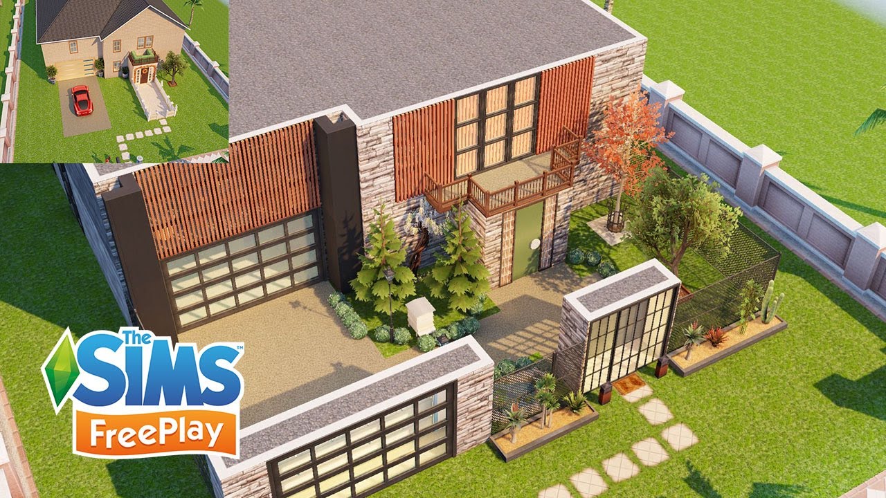Sims Freeplay Architect Home Remodel House # 8 | Large Lot - YouTube