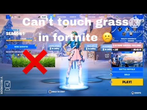 Can’t touch grass challenge in fortnite - YouTube