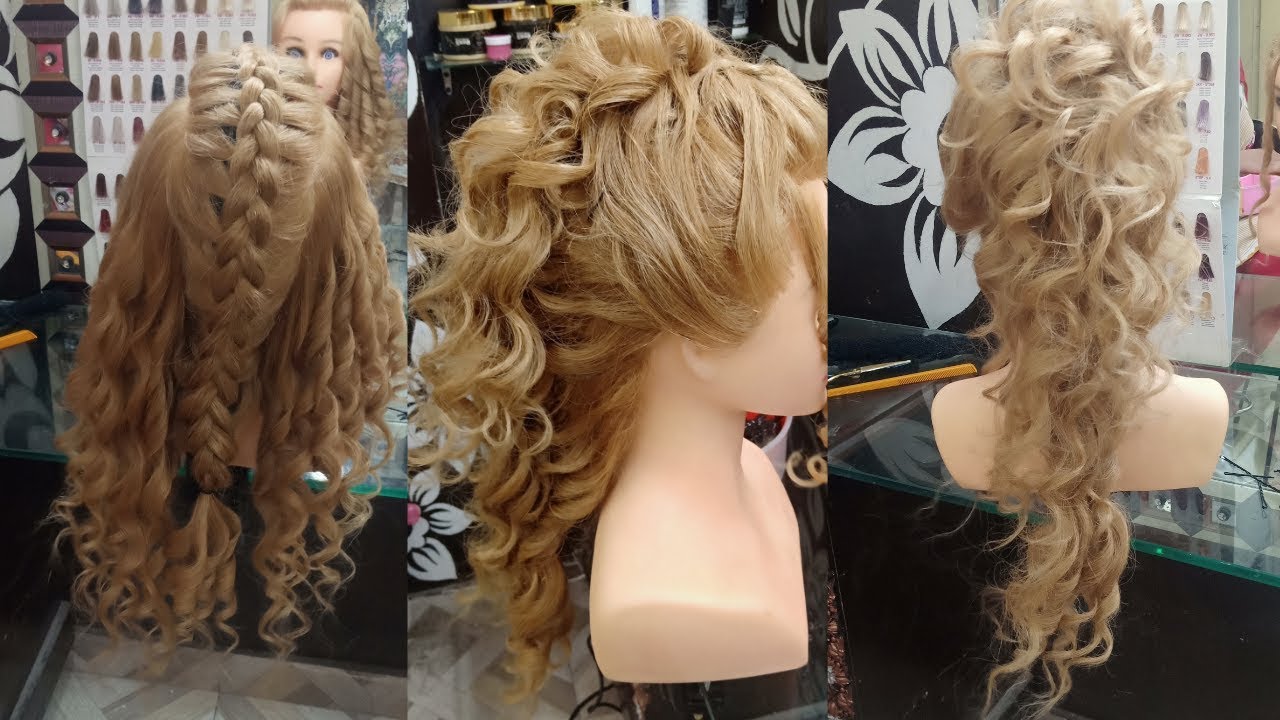 Messy Curly Braid Hair Tutorial☆french braid hairstyles with curls ...