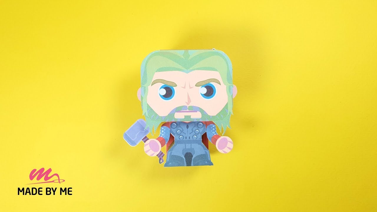 DIY Miniature Marvel Papercraft in 3 Minutes ~ Thor Papercraft Tutorial ...