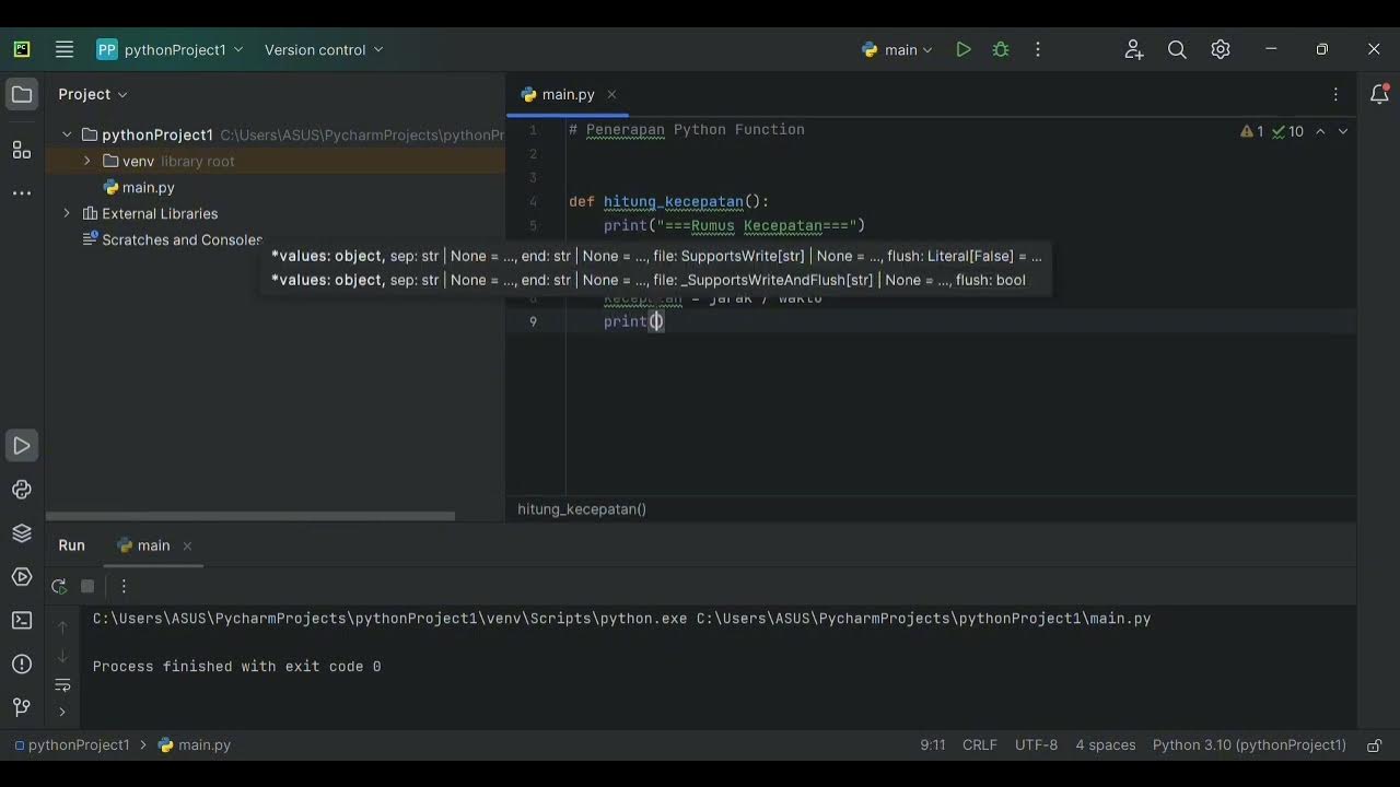 Fungsi Def pada python function - YouTube